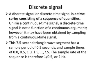 digital signal processing | PPTX