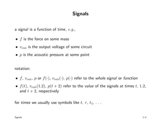 Introduction and types of signals and its charachteristics | PDF