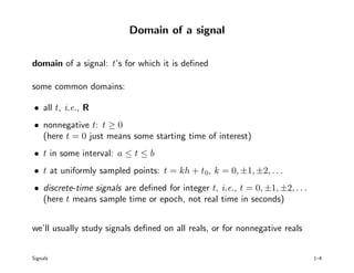 Introduction and types of signals and its charachteristics | PDF