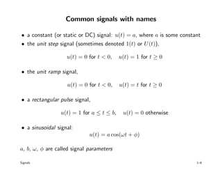 Introduction and types of signals and its charachteristics | PDF