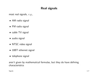 Introduction and types of signals and its charachteristics | PDF