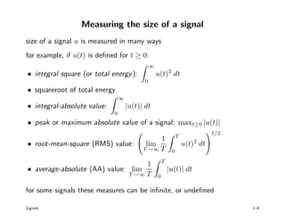 Introduction and types of signals and its charachteristics | PDF