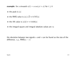 Introduction and types of signals and its charachteristics | PDF