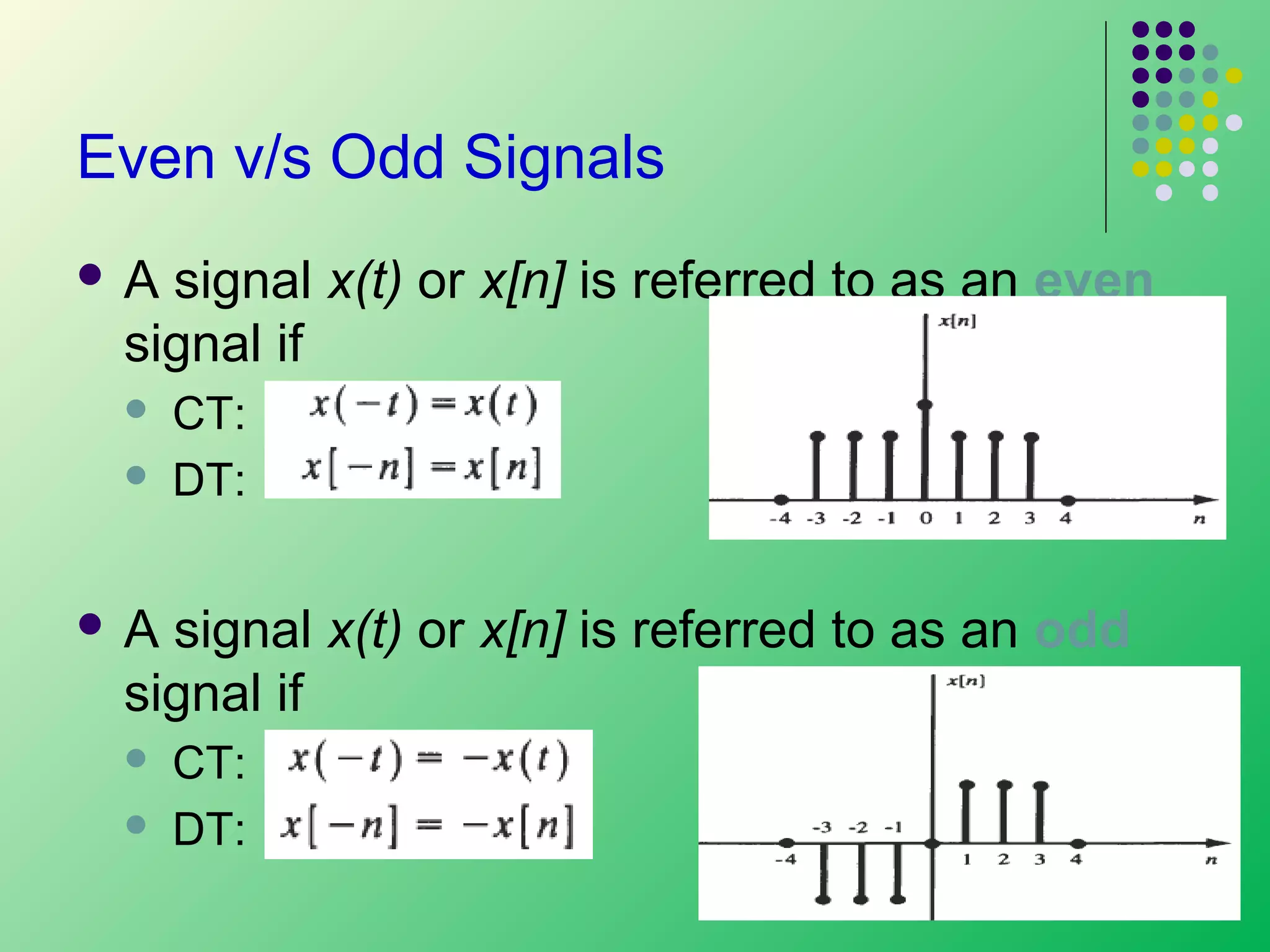 Signals and classification | PPT