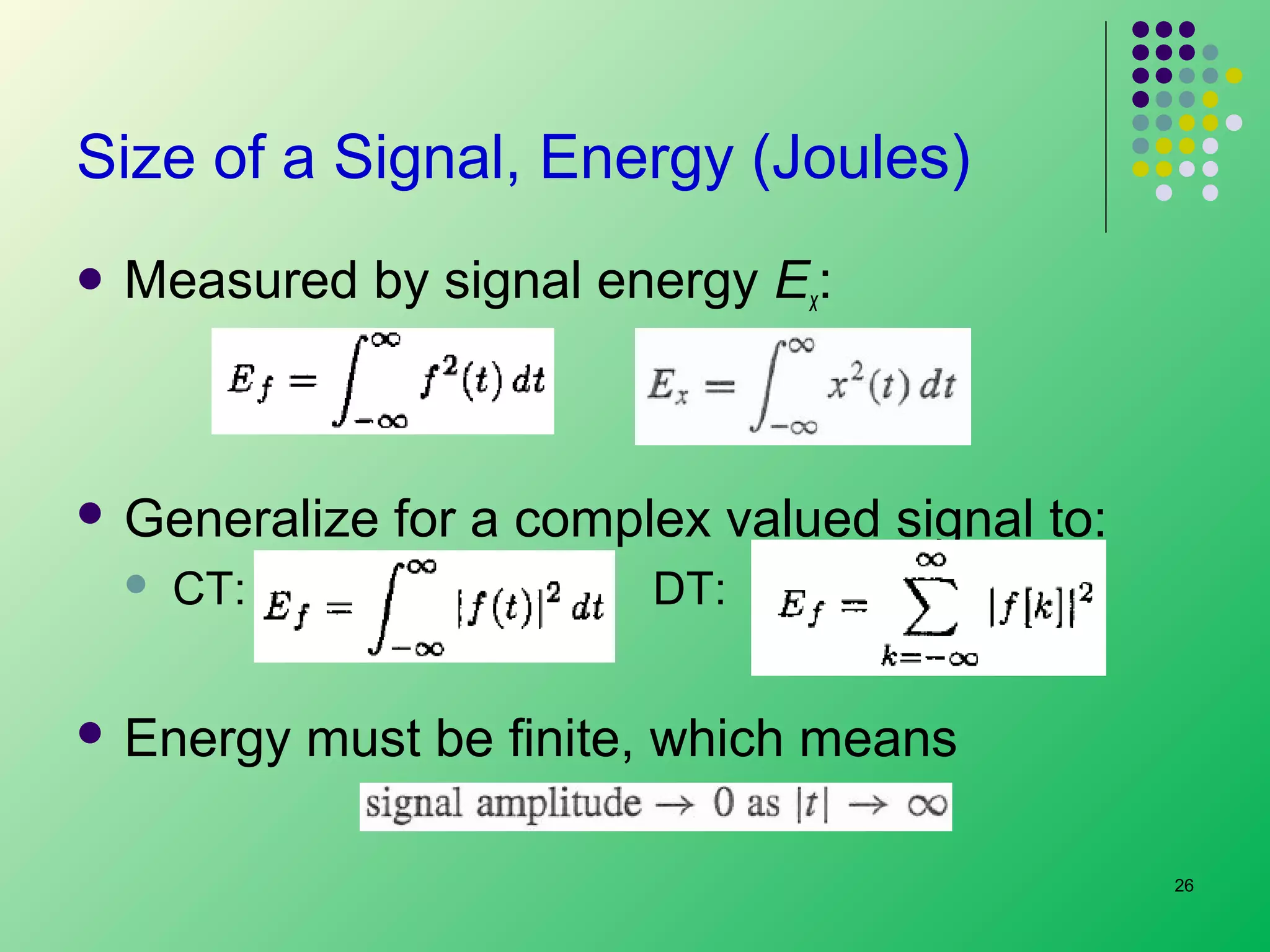 Signals and classification | PPT