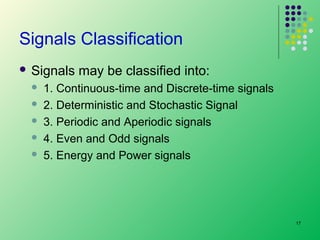 Signals and classification | PPT