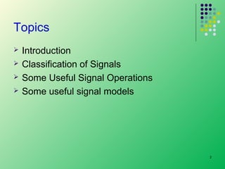 Signals and classification | PPT
