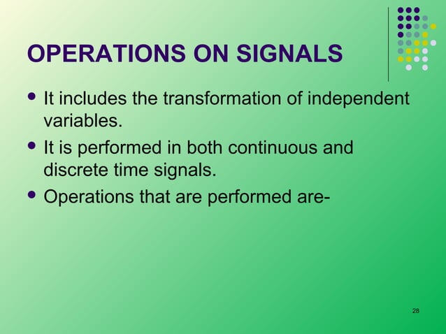 Signals and classification | PPT