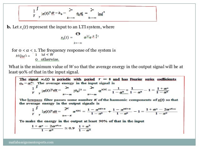 Signals and System Assignment Help | PPTX
