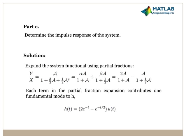 Solution to MATLAB Assignment on Signals and Systems | PPT