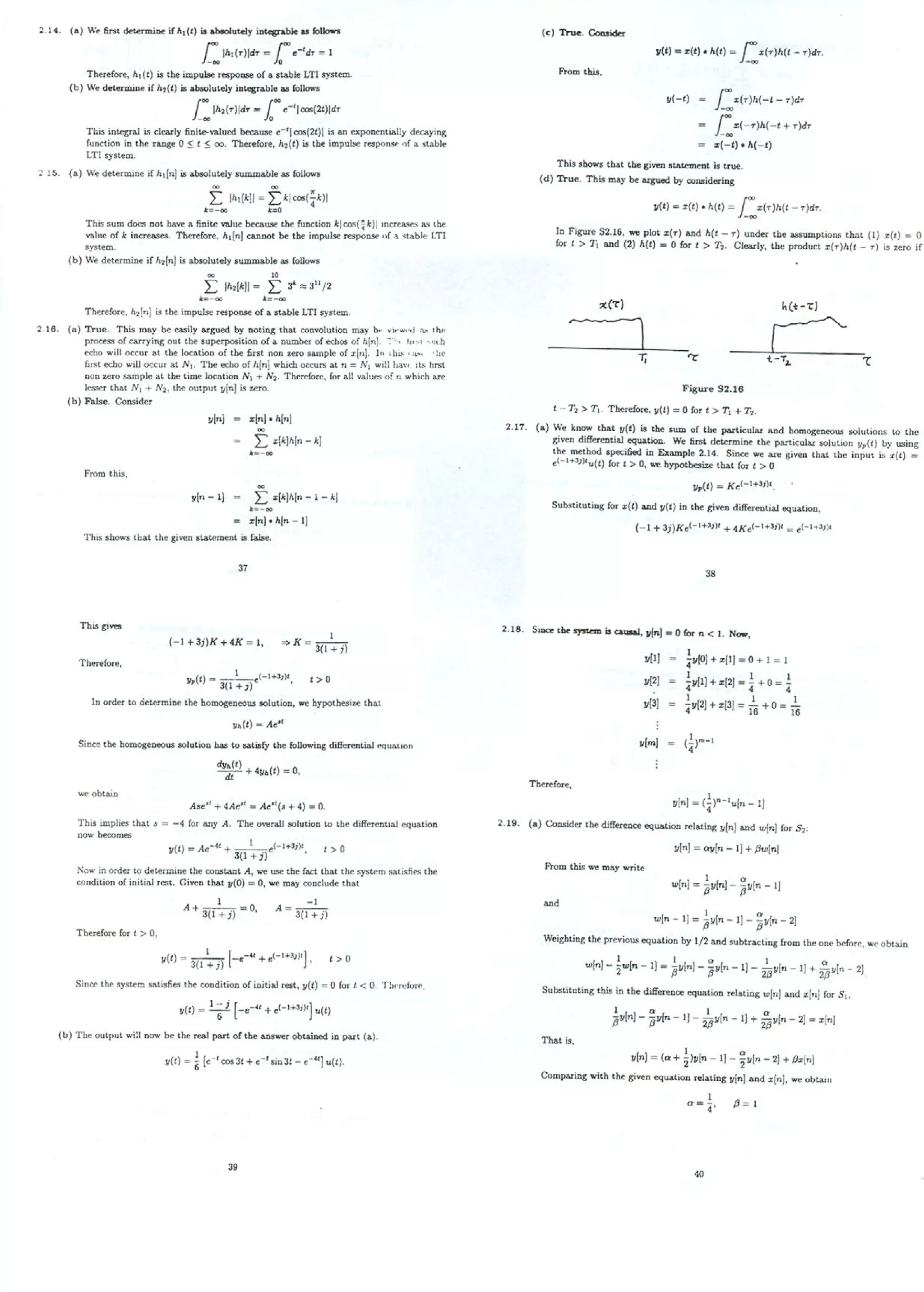 Signals and systems 2e oppenheim solutions | PDF