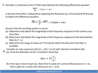 Signals and Systems Assignment Help | PPTX