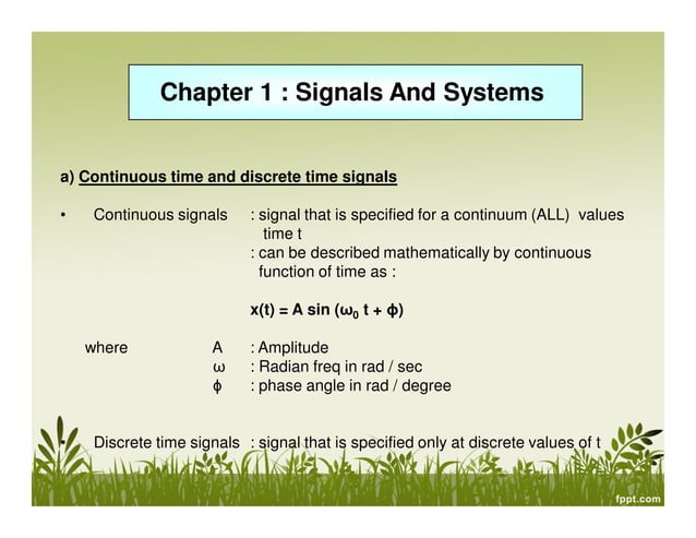 Signals and system | PDF