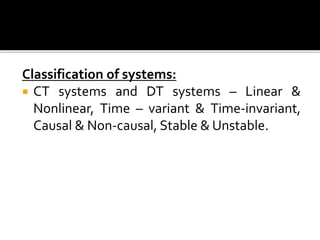 EC 8352 Signals and systems Unit 1 | PPTX