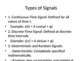 Comprehensive Introduction to Signals and Systems | PPTX