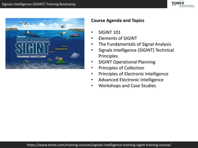 Signals Intelligence (SIGINT), Communications Intelligence (COMINT)Training Course | PPTX
