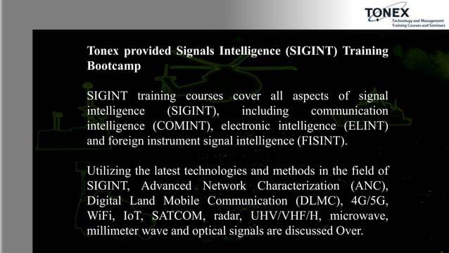 SIGINT Training Course, Signals Intelligence (SIGINT) Training Bootcamp ...
