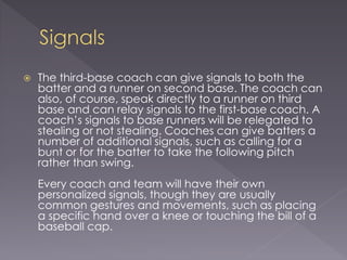 Signals in Youth Baseball | PPTX