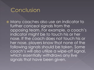 Signals in Youth Baseball | PPTX