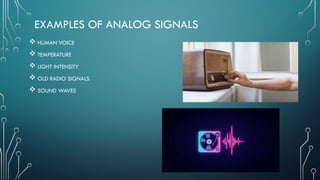 SIGNALS analog and digital signals networks | PPTX
