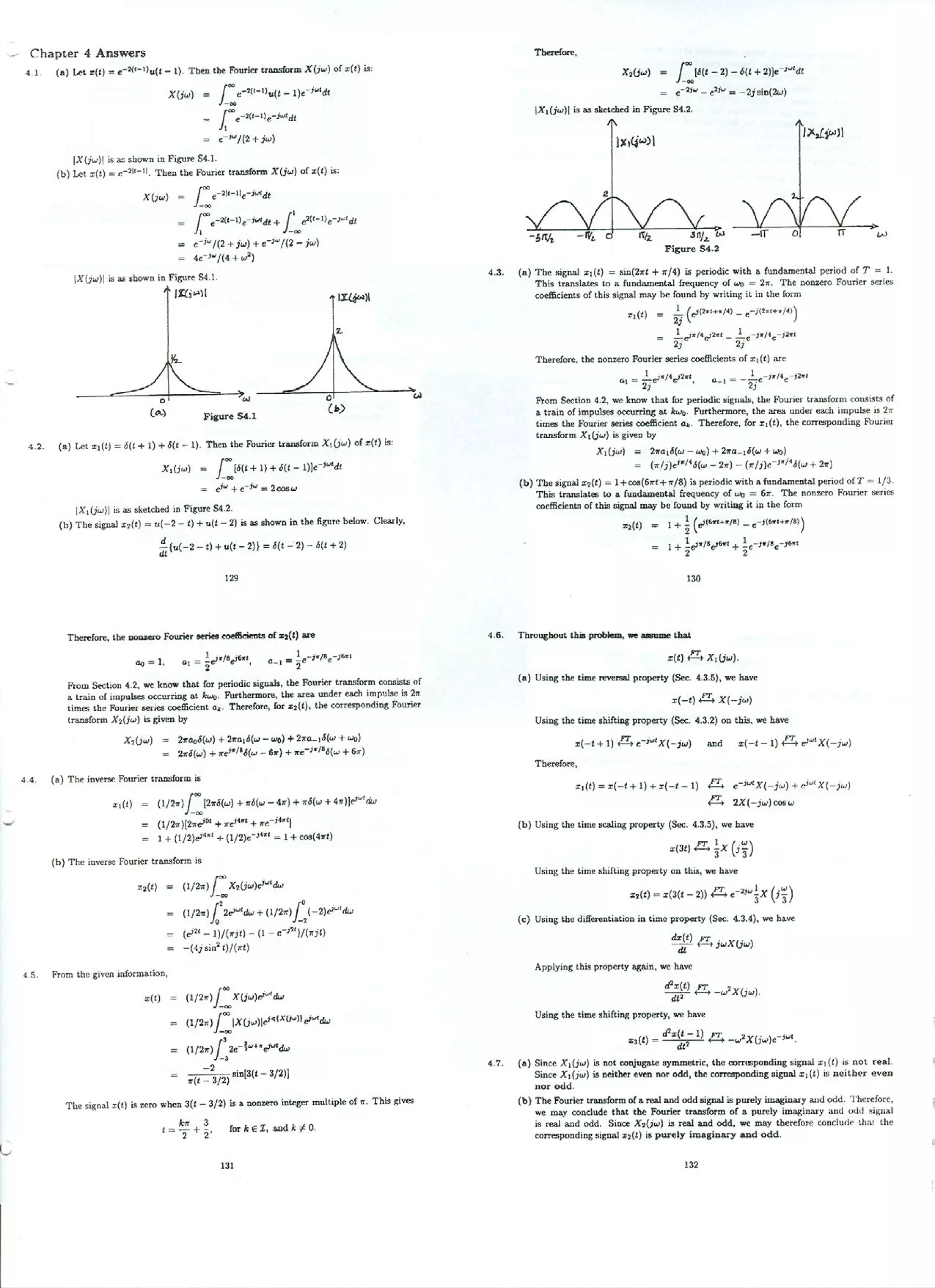 Signals and Systems by Alan v.oppenheim, alan s. willsky & s.hamid nawab(solution manual) | PDF