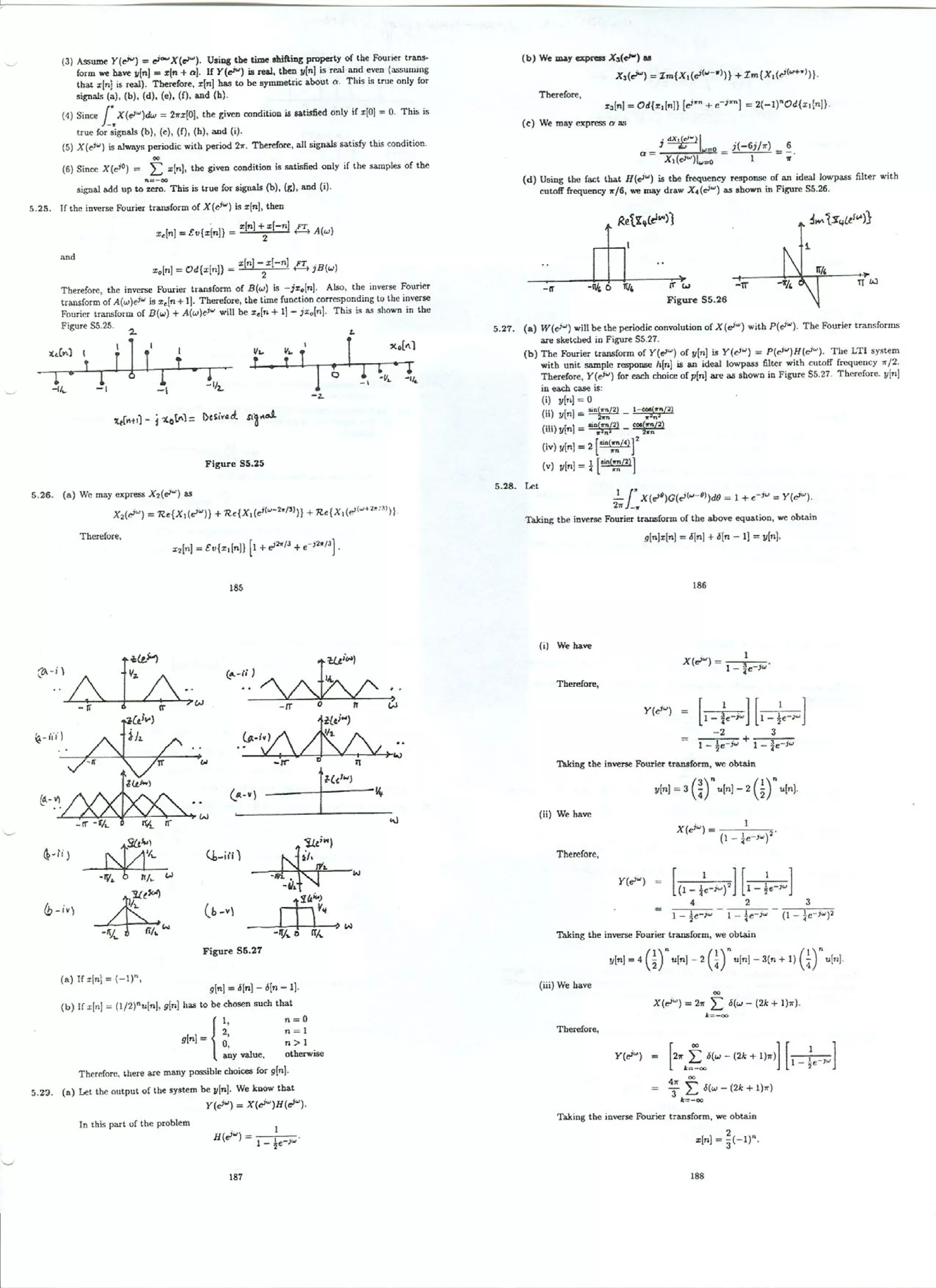 Signals and Systems by Alan v.oppenheim, alan s. willsky & s.hamid nawab(solution manual) | PDF