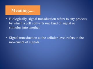 Signaltransduction and it's importance in plant defense | PPTX