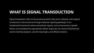 SIGNAL TRANSDUCTION PATHWAYS IN HUMAN BODY | PPTX
