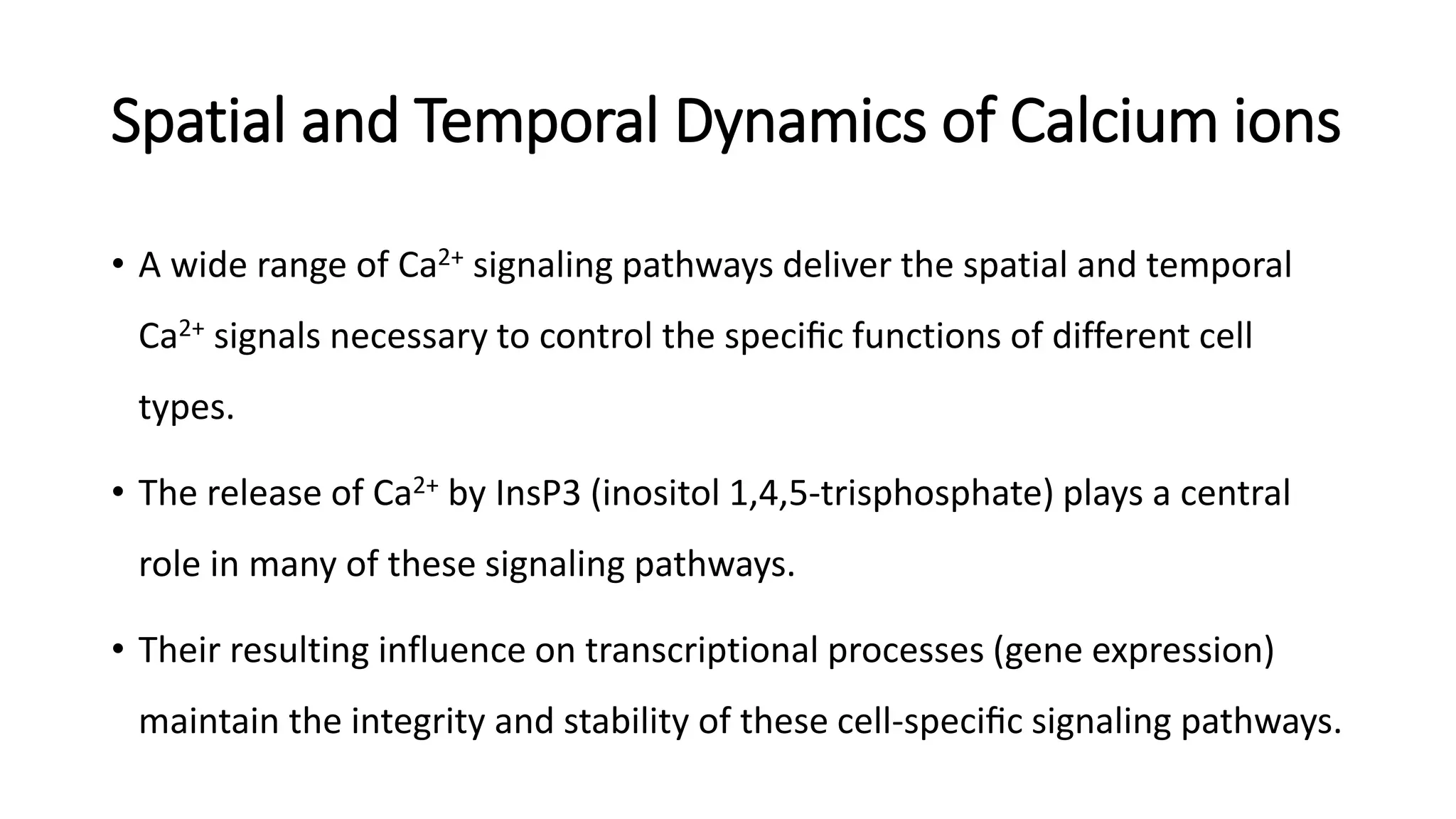 Signal transduction Calcium Signaling | PDF