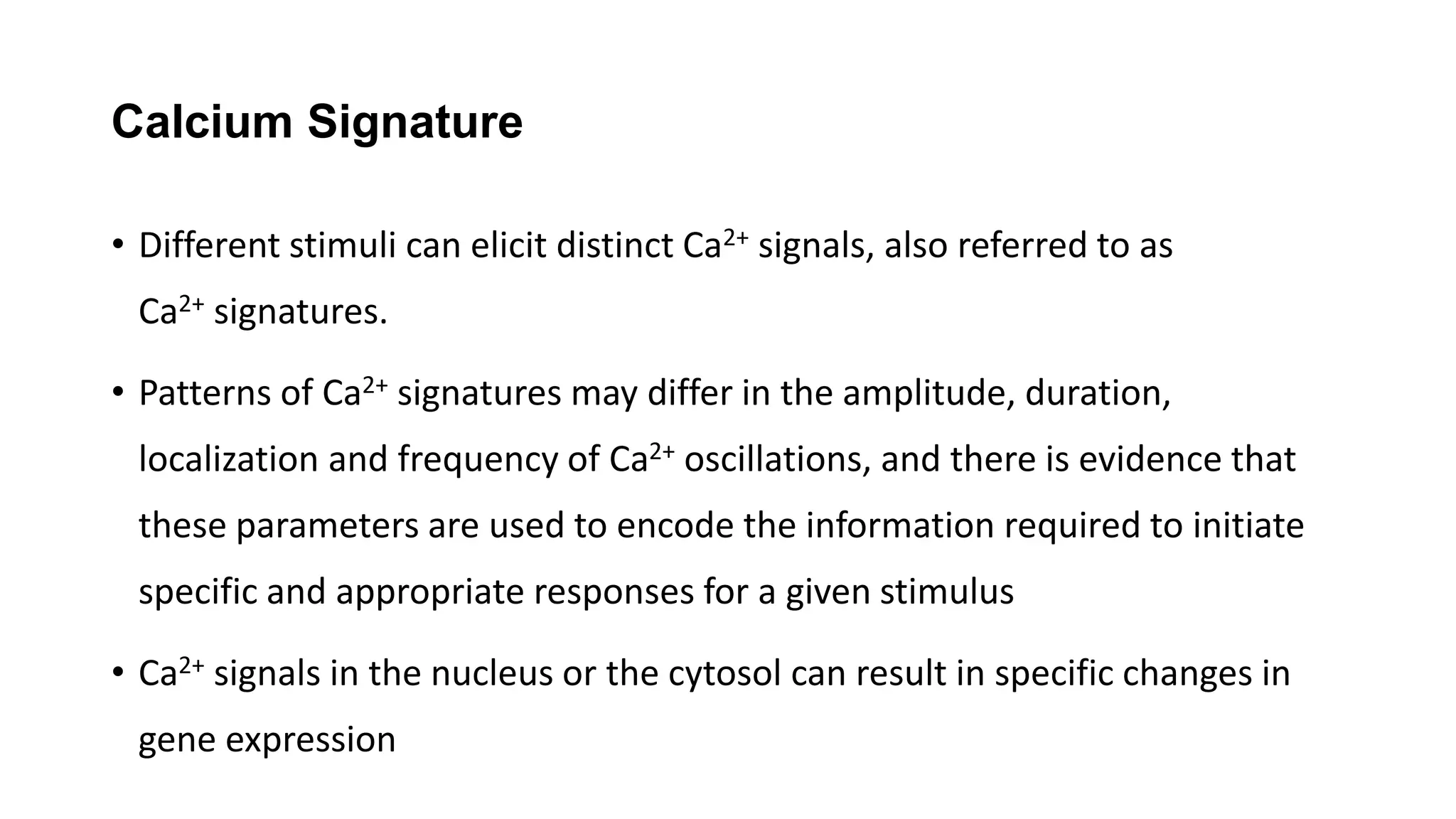 Signal transduction Calcium Signaling | PDF