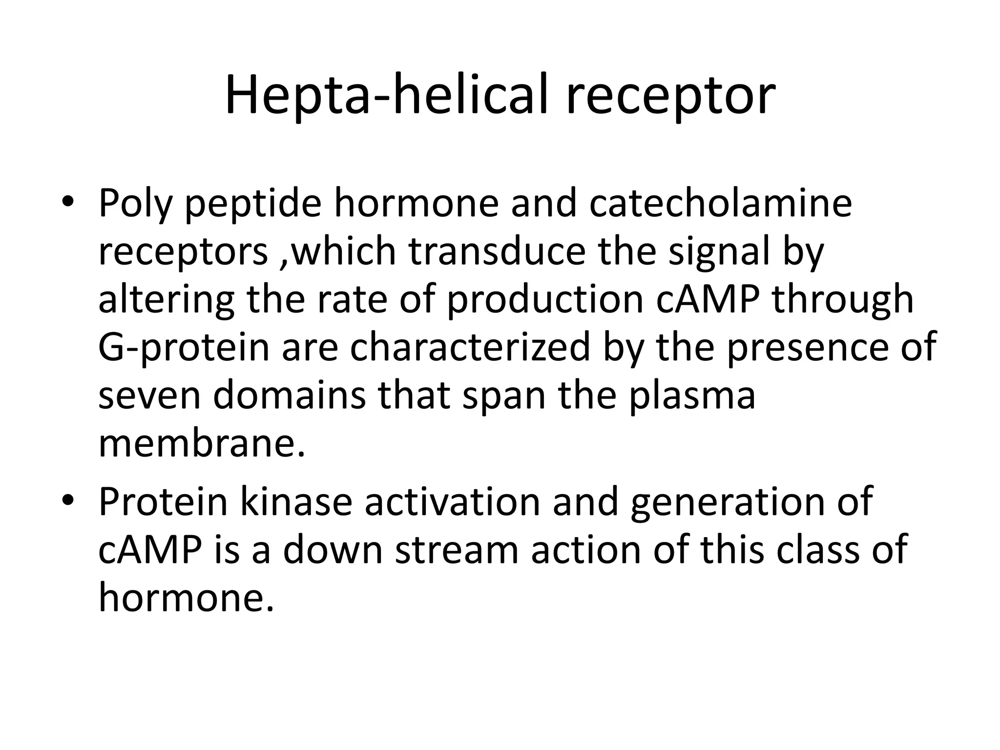 Signal transduction and hormone receptor complex | PPTX