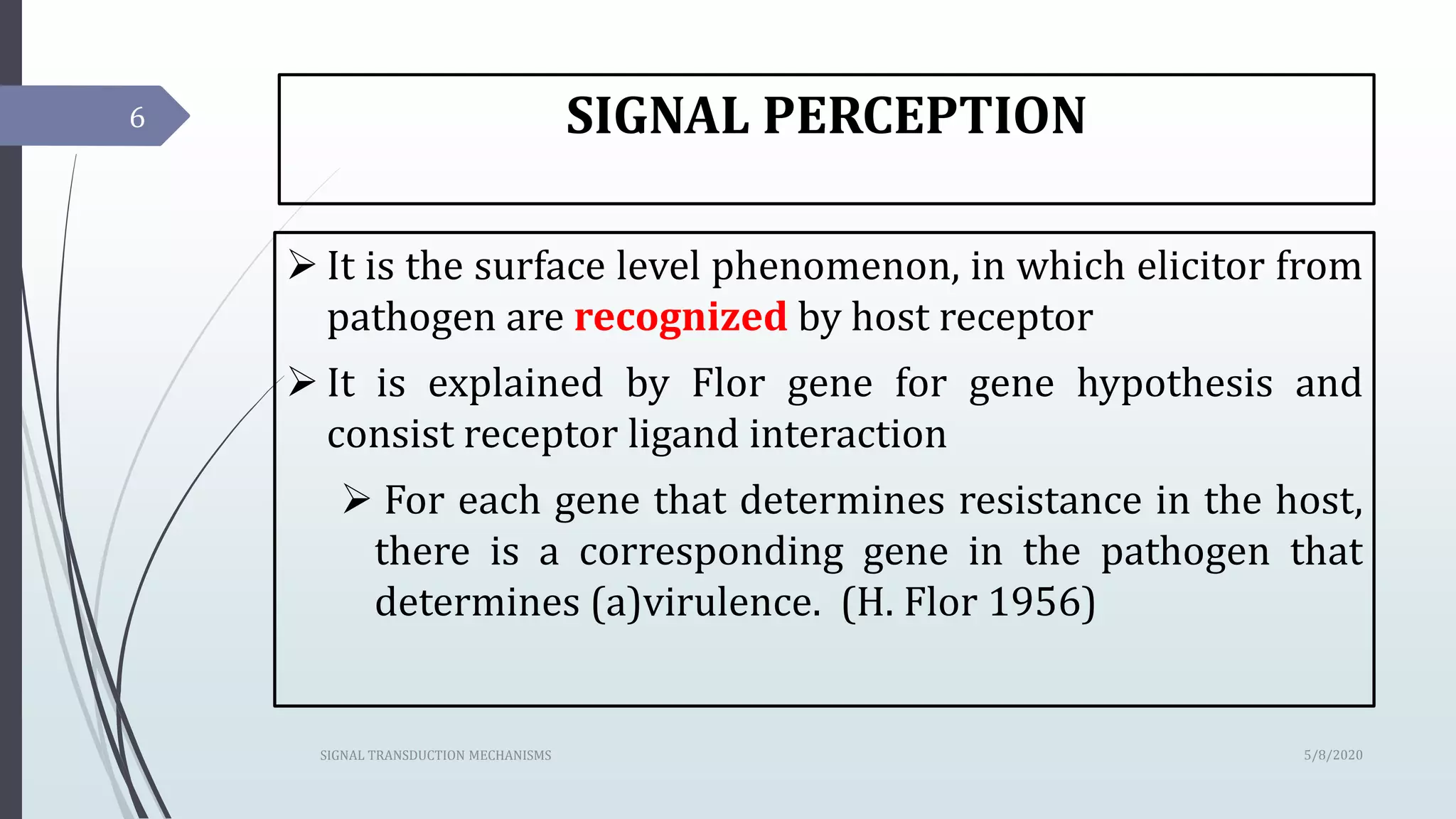 Signal transduction in plant defense responses | PPTX