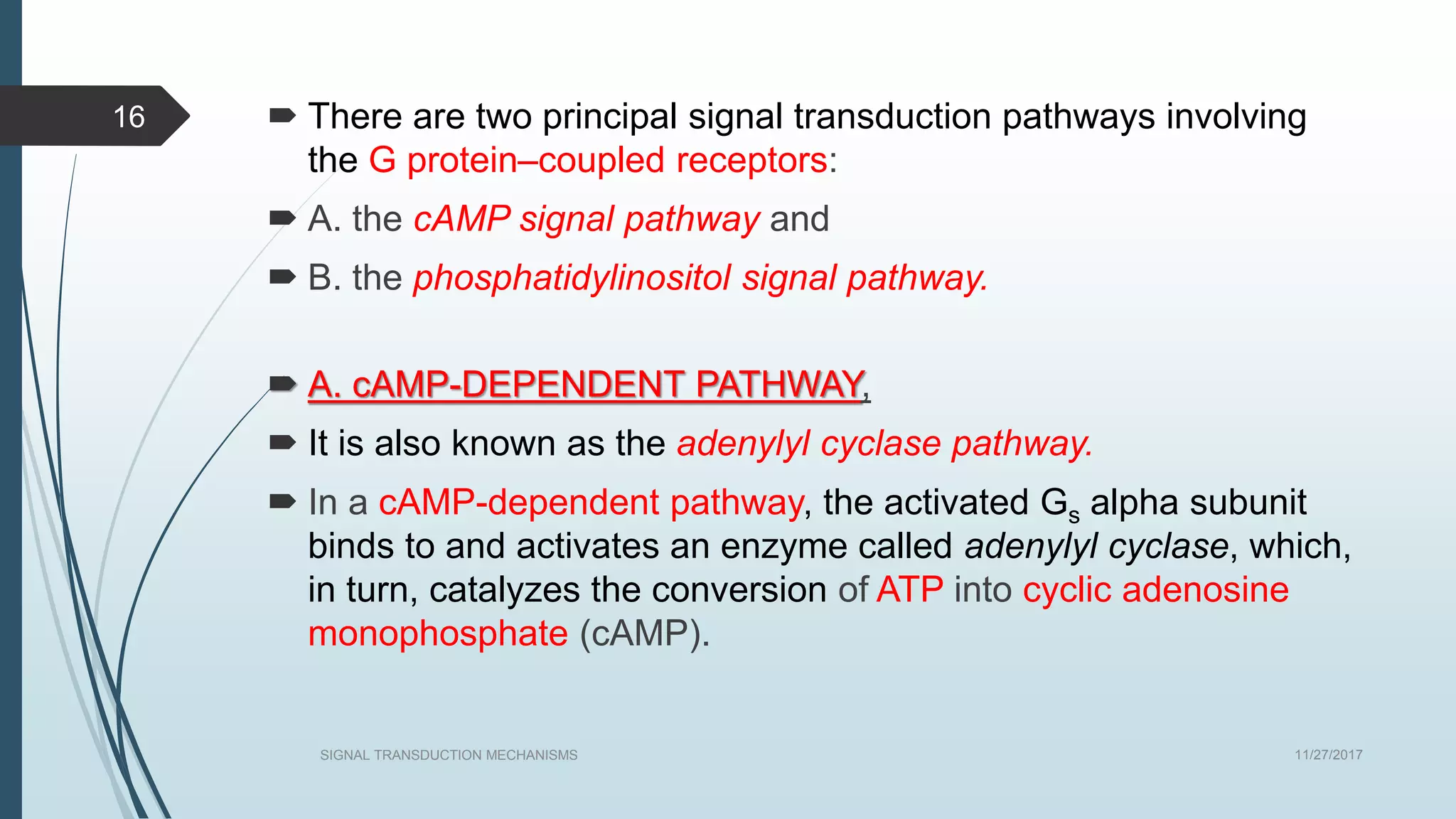Signal transduction mechanism | PPTX