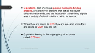 Signal transduction mechanism | PPTX