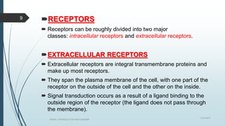 Signal transduction mechanism | PPTX