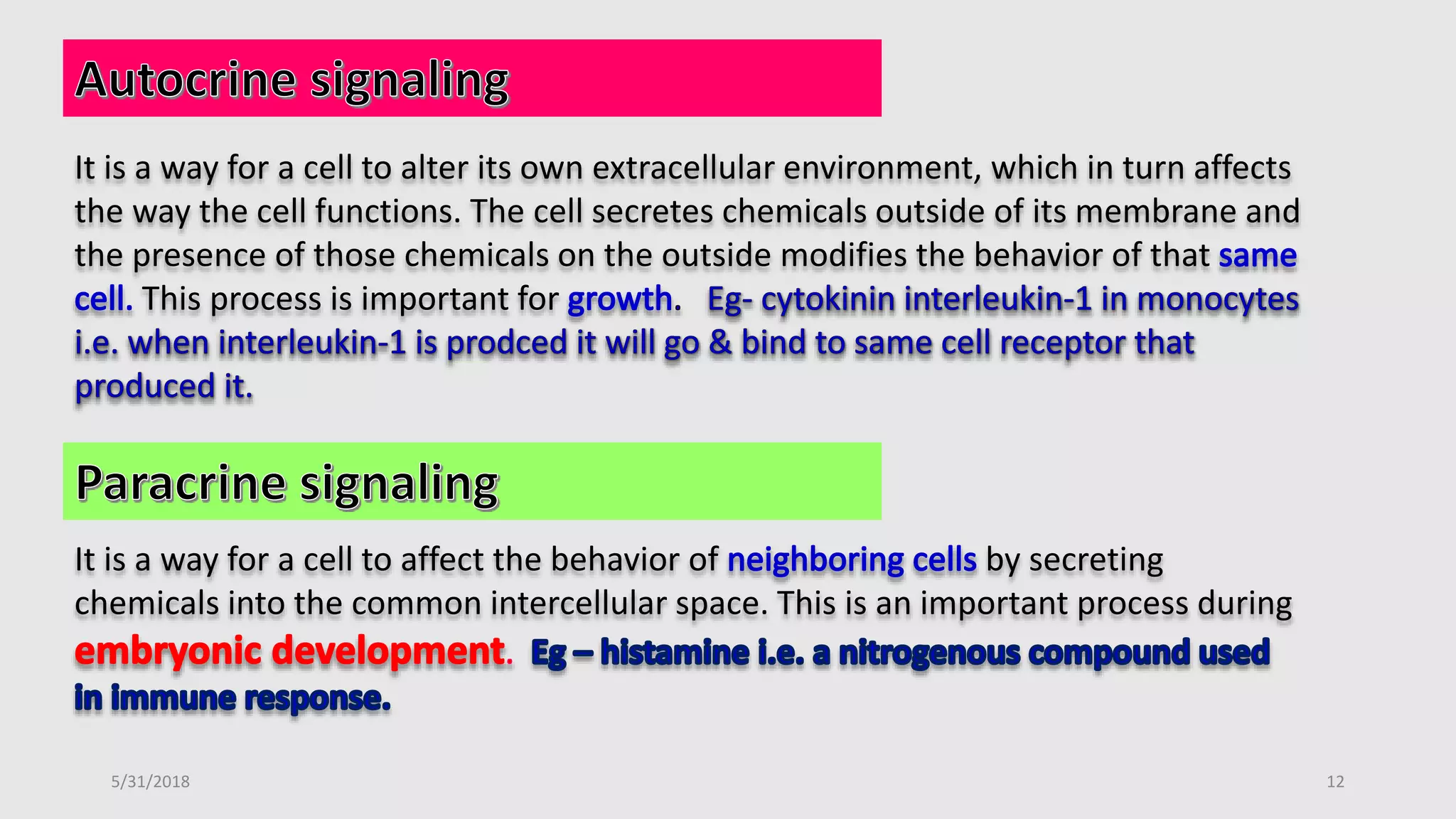 Signal transduction and translocation | PPT