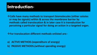 Signal transduction and translocation | PPT