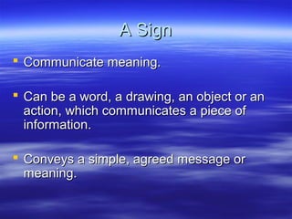 Sign and Symbol | PPT