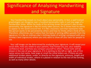 Signature Analysis | PPTX