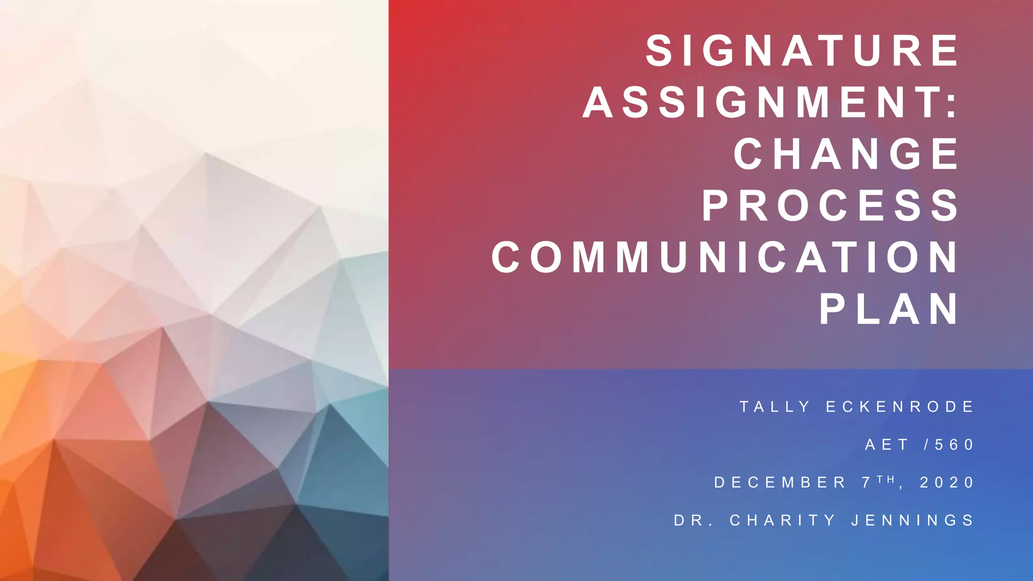 Signature assignment | PPTX