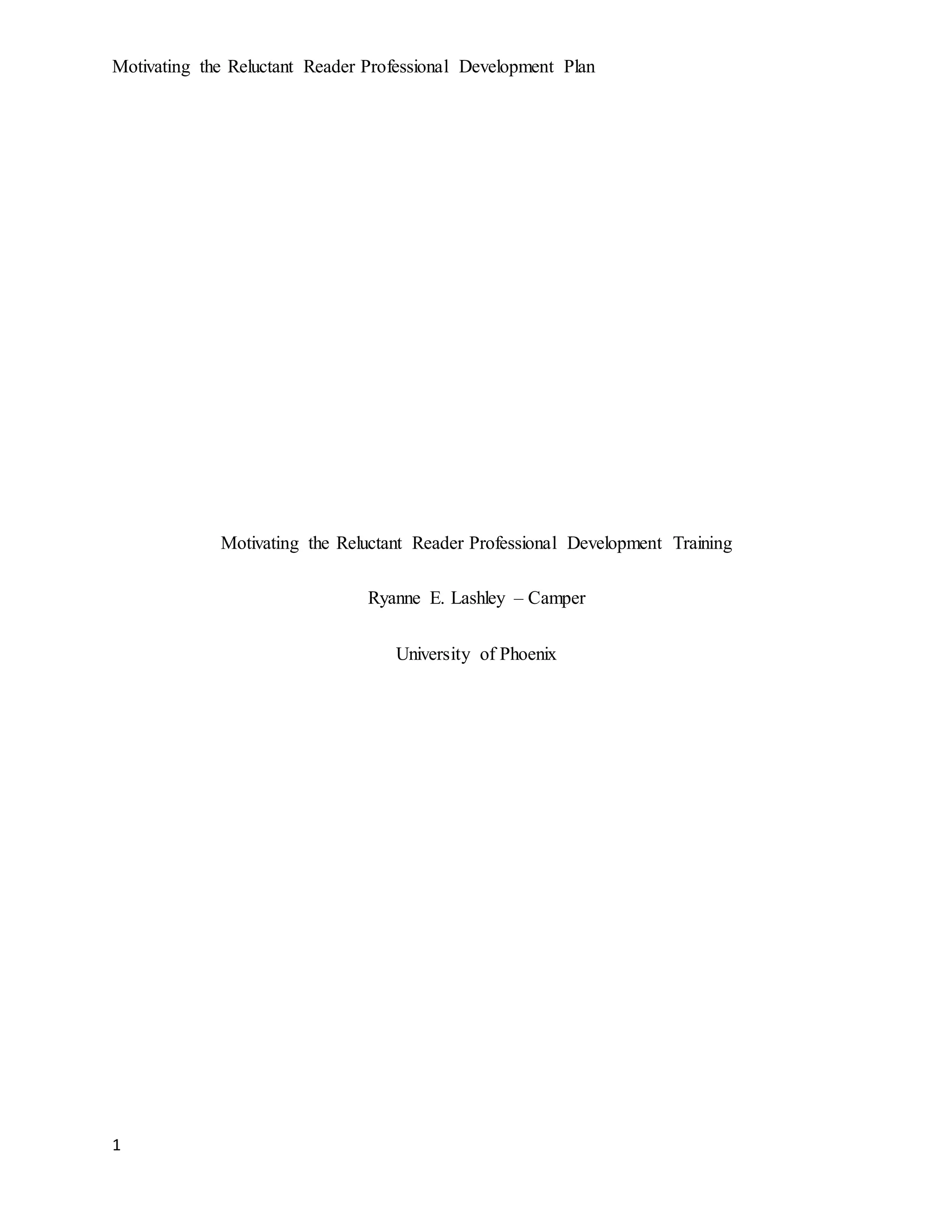 Signature assignment outline motivating the reluctant reader | PDF