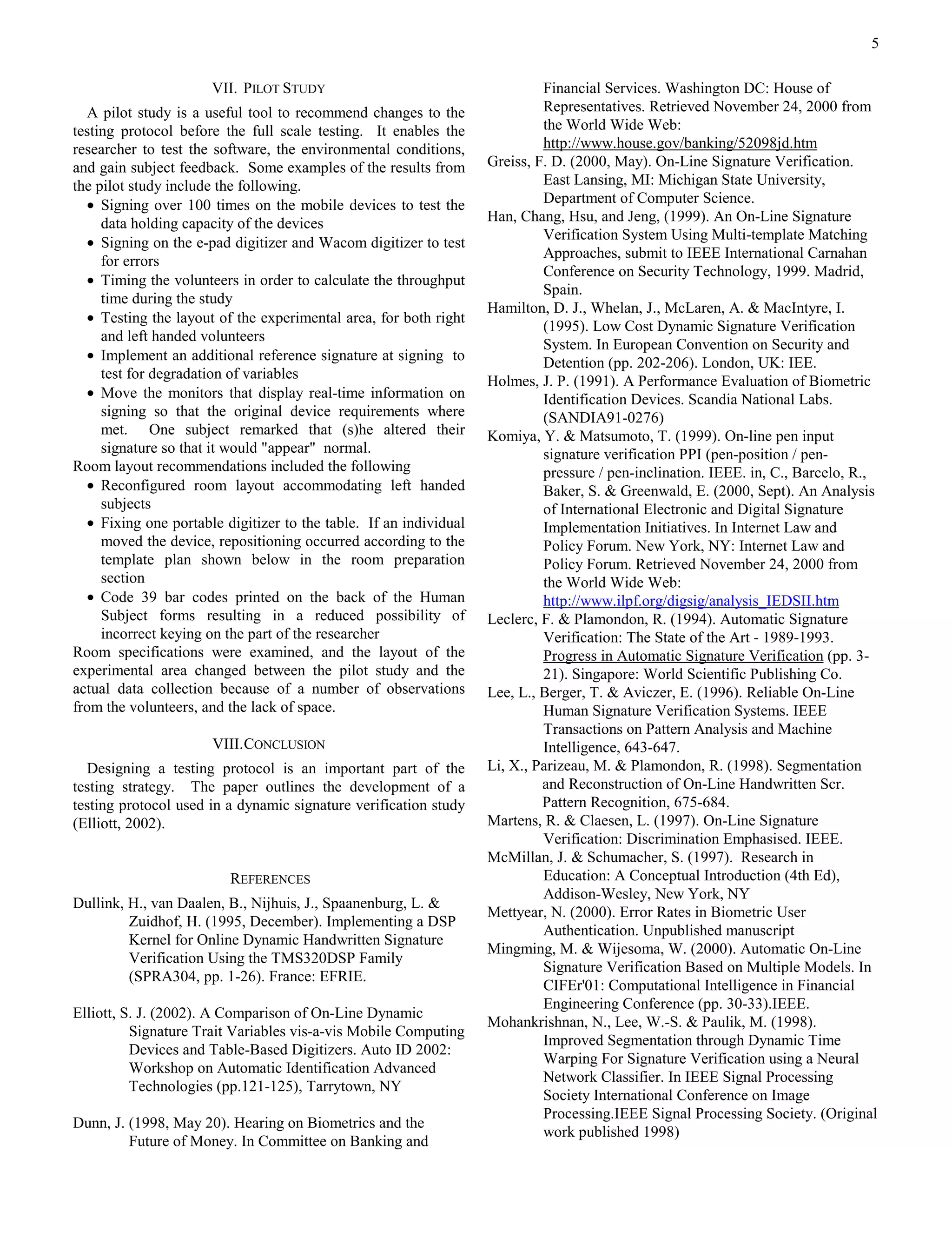 2002 Development Of A Biometric Testing Protocol For Dynamic Signature Verification Pdf