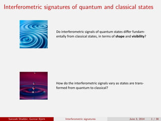 Classical and Quantum Interference | PDF