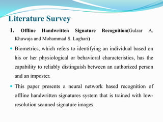 Signature recognition | PPTX