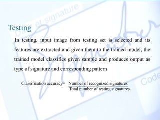 Biometric Signature Recognization | PPTX