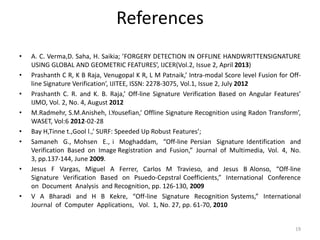 Off-line Signature Verification | PPTX