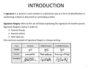 Off-line Signature Verification | PPTX