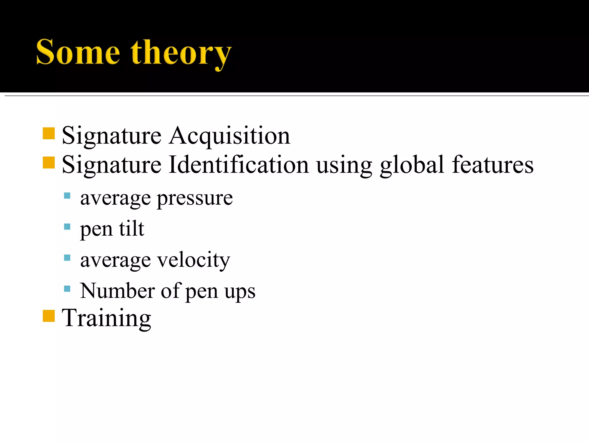 Signature verification | PPT