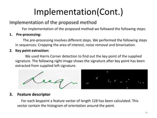 Signature verification Using SIFT Features | PPT