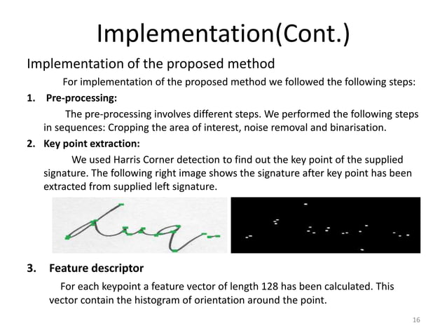 Signature Verification Using Sift Features Ppt